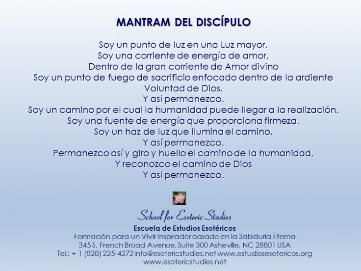 Mantras y Afirmaciones – Escuela de Estudios Esotéricos